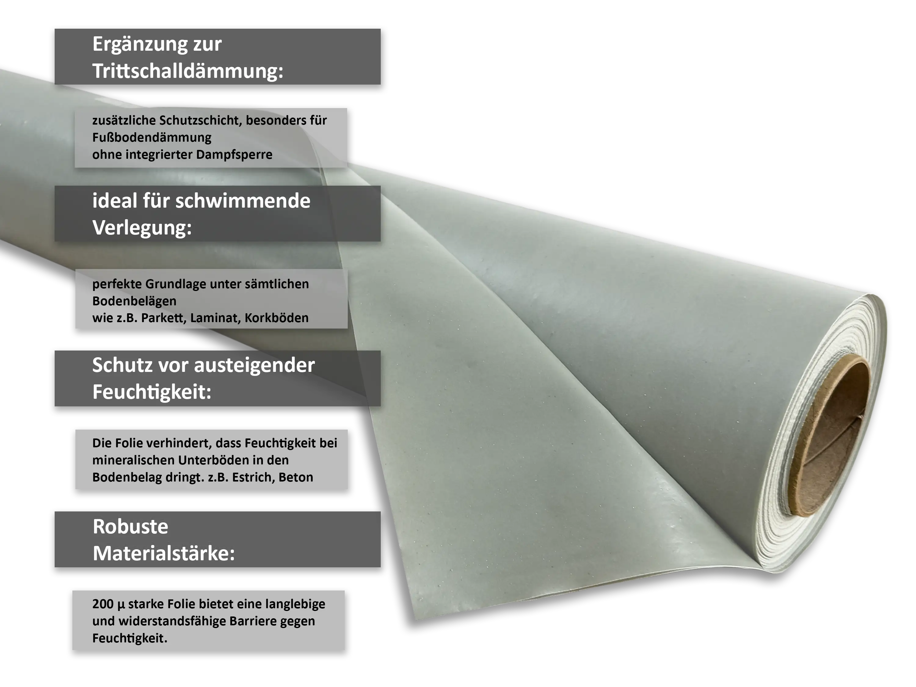 uficell® PE-Baufolie, Abdeckfolie, Estrichfolie - transluzent - Stärke: 0,2 mm